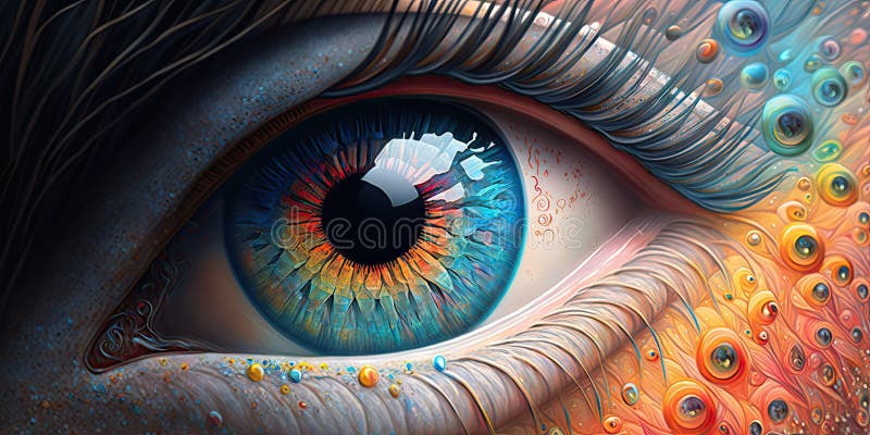 Hyperrealistic Abstract Close-up Renaissance Psychedelic Stock ...