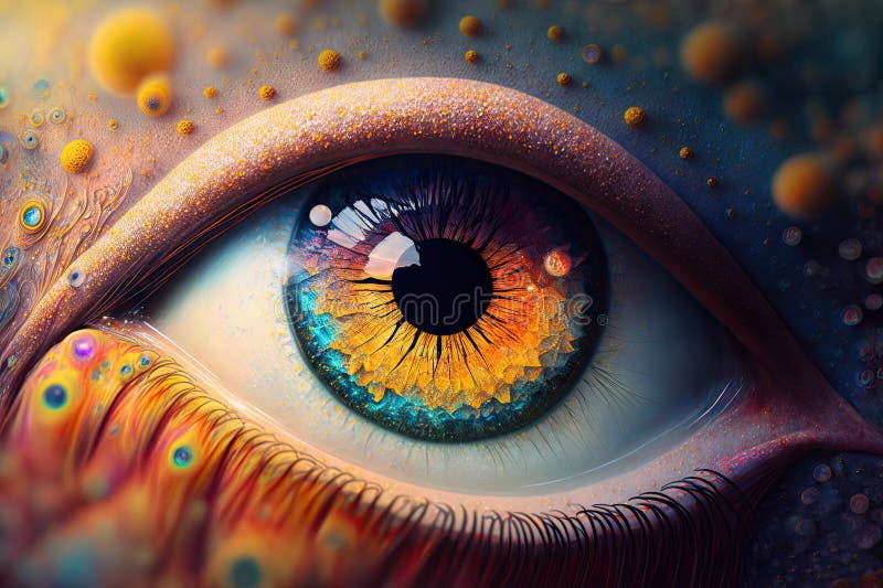Hyperrealistic Abstract Close-up Renaissance Psychedelic Stock ...