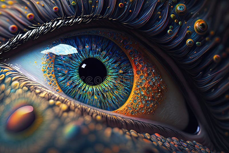 Hyperrealistic Abstract Close-up Renaissance Psychedelic Stock ...