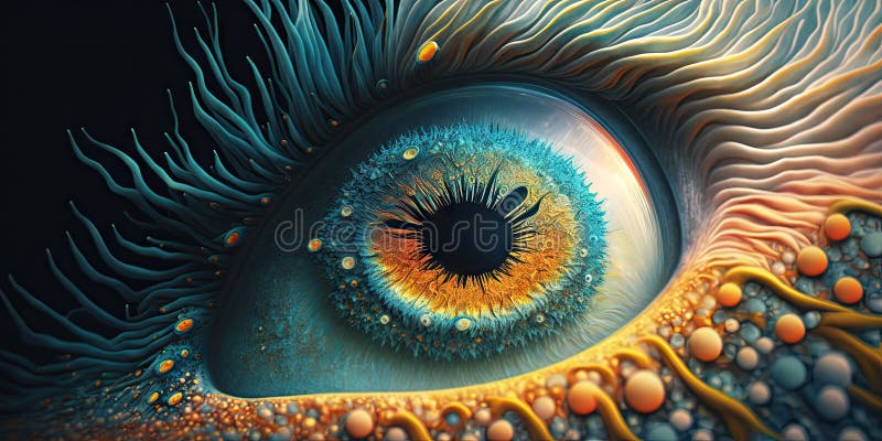 Hyperrealistic Abstract Close-up Renaissance Psychedelic Stock ...