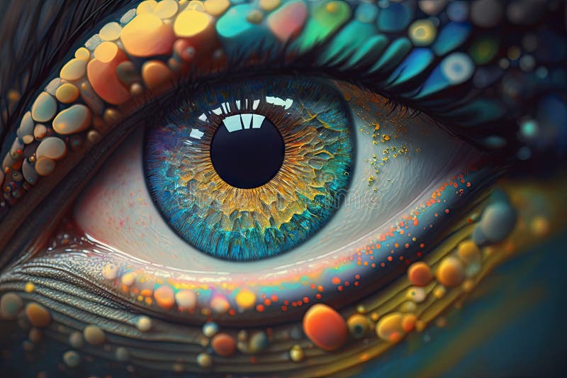 Hyperrealistic Abstract Close-up Renaissance Psychedelic Stock ...