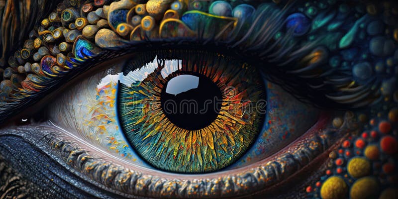 Hyperrealistic Abstract Close-up Renaissance Psychedelic Stock ...