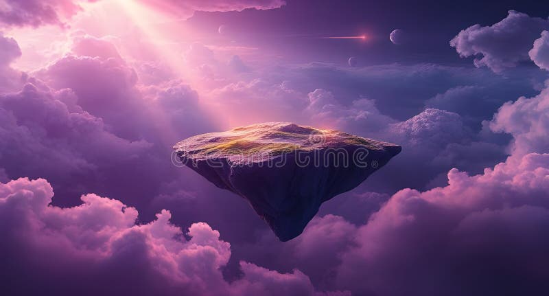 Hyperrealistic Abstract Dreamscape with Floating Islands and Ethereal ...