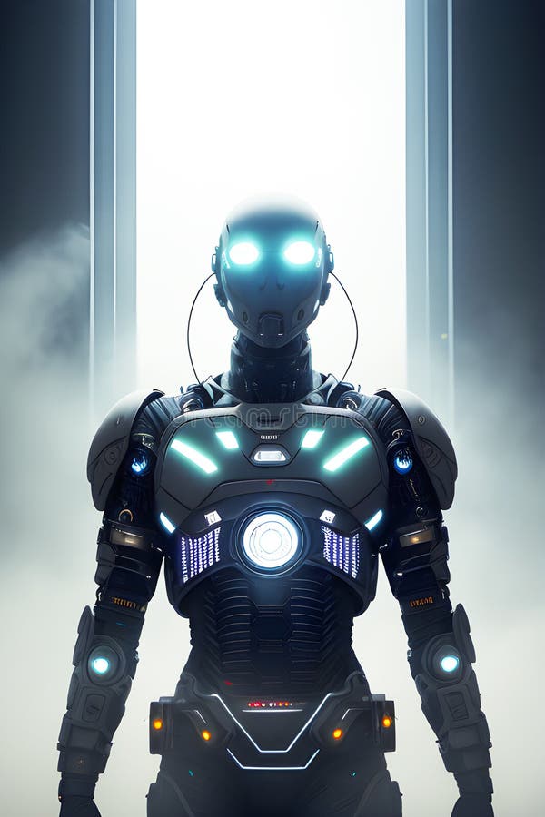 Hyperrealistic Aliens Movie Style Close Up Cyborg with Tech Skin ...