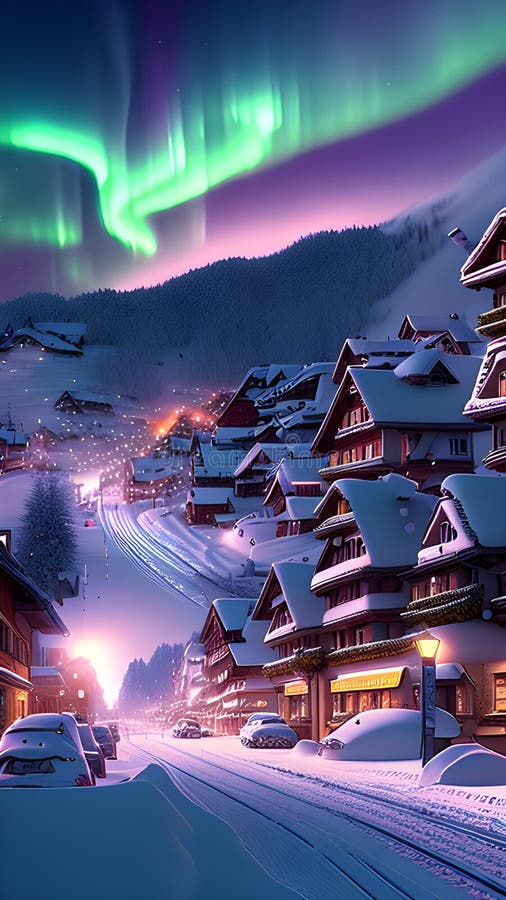 This is a Hyperrealistic CG Rendering of a Swiss Town Stock Photo ...