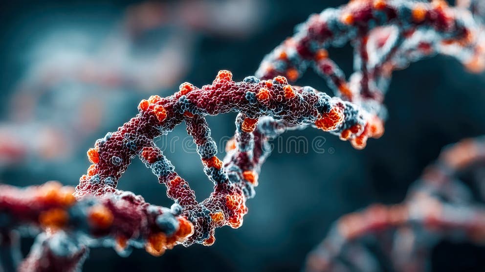 Hyperrealistic Close-up of a Colorful DNA Double Helix Structure ...