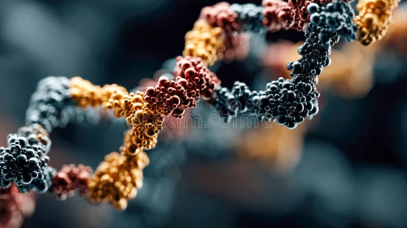 Hyperrealistic Close-up of a Colorful DNA Double Helix Structure ...
