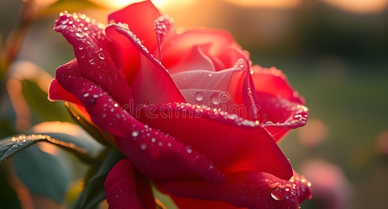 Hyperrealistic Close-Up of a Dew-Covered Rose at Dawn AI Generated ...