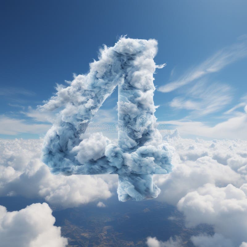 Hyperrealistic Cloud Art: the Number 4 in Surreal Tilt-shift ...