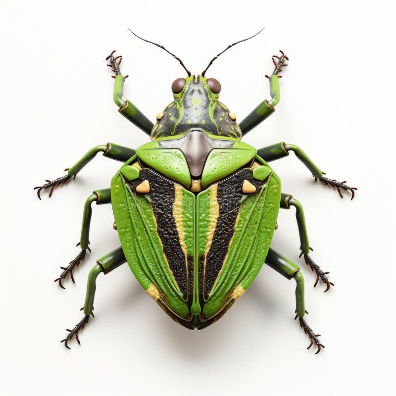 3d Stink Bug on White Background - Symmetrical and Highly Detailed ...