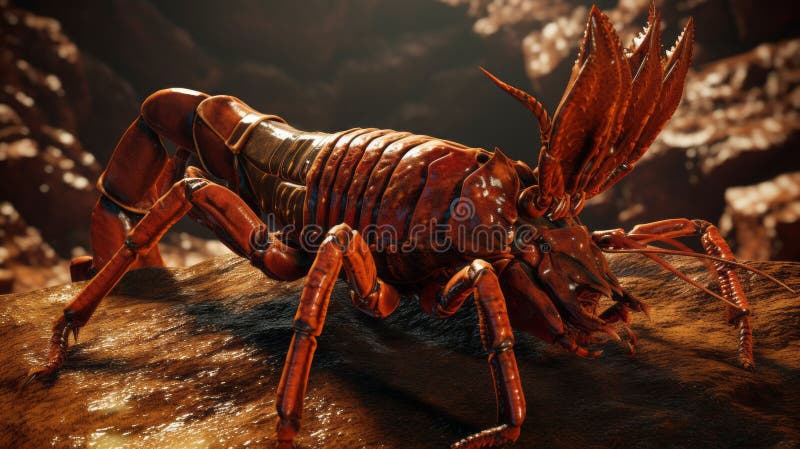 Hyperrealistic Cyberpunk Archaeopteris with Scorpion Tail Stock ...