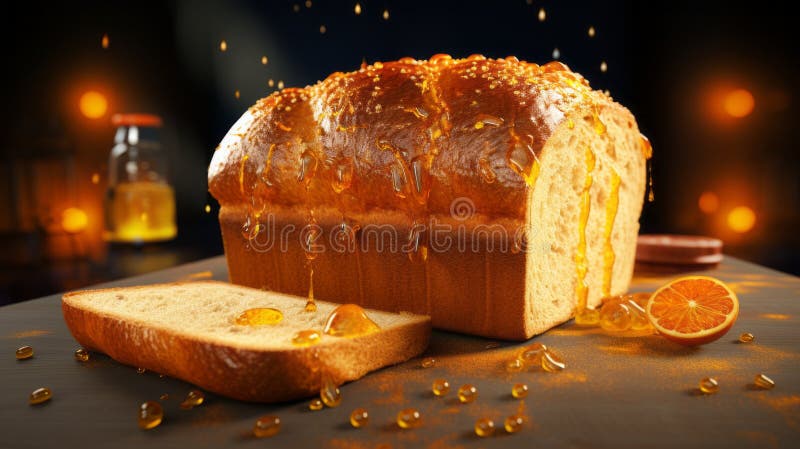 Hyperrealistic 3d Ar Image: Multigrain Bread and Orange Marmalade Stock ...