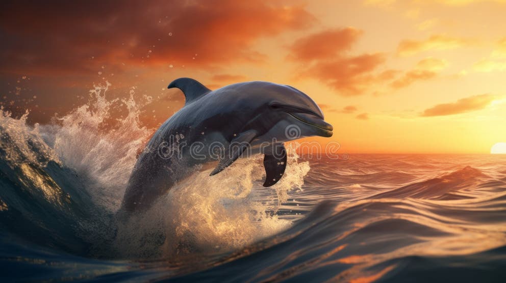 Hyperrealistic Dolphin Jumping Stock Illustrations – 44 Hyperrealistic ...