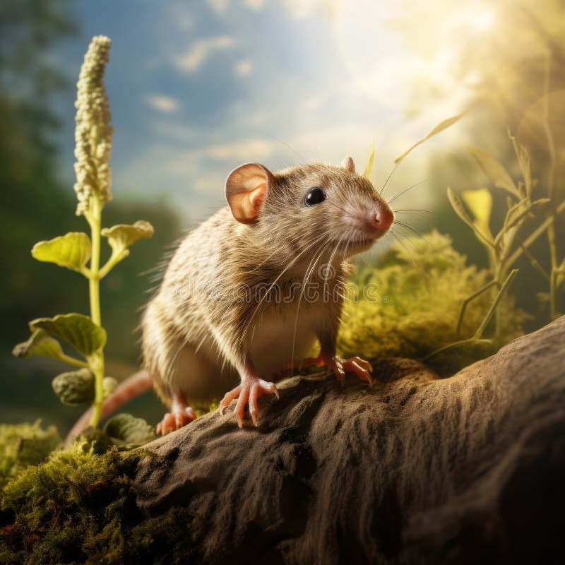 Hyperrealistic Fauna: a Thought-provoking Glorious Mouse in Dramatic ...