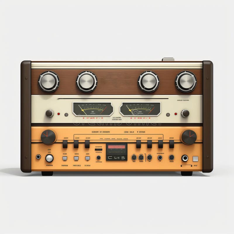 Hyperrealistic Illustration of White and Brown Sonic Amp Stock ...