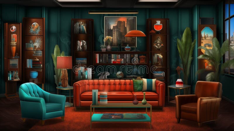 Modern Nostalgia: 1980s Retro Meets Contemporary Style Stock ...