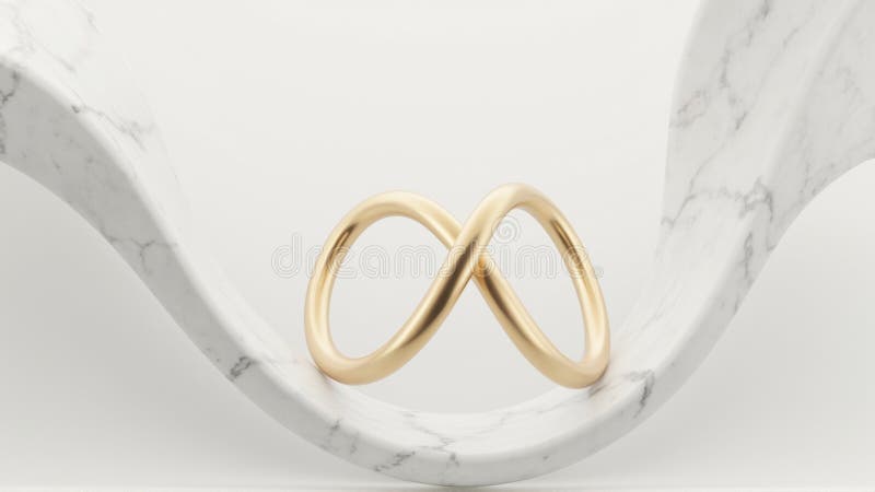 Hyperrealistic Infinity Symbol Crafted from Elegant Translucent Carrara ...