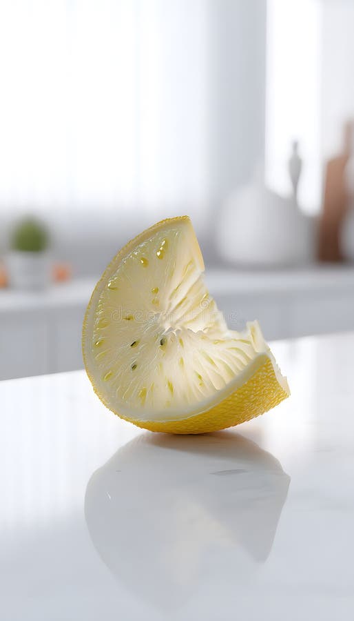 Hyperrealistic 8K Sliced Lemon Stock Illustration - Illustration of ...