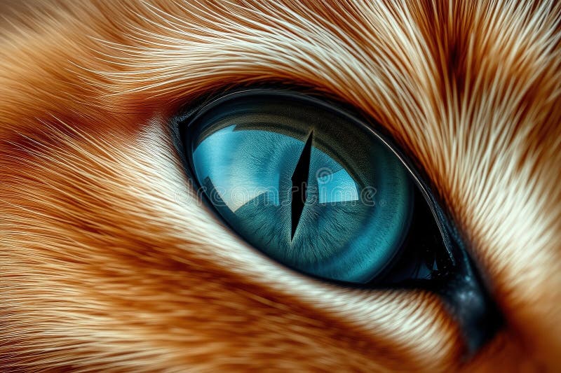 Hyperrealistic Macro Closeup of a Catâ€™s Eye with Stunning Blue Iris ...