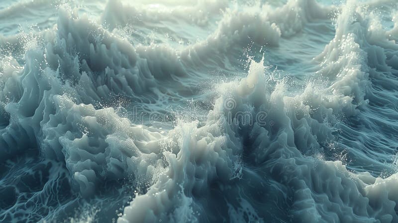 Hyperrealistic Ocean Waves High Definition Capture of Water Droplets ...