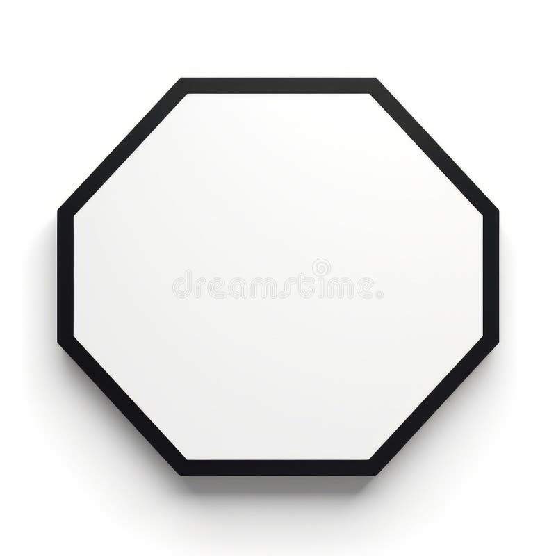 Hyperrealistic Octagon Symbol on White Background with Sharp Humor ...
