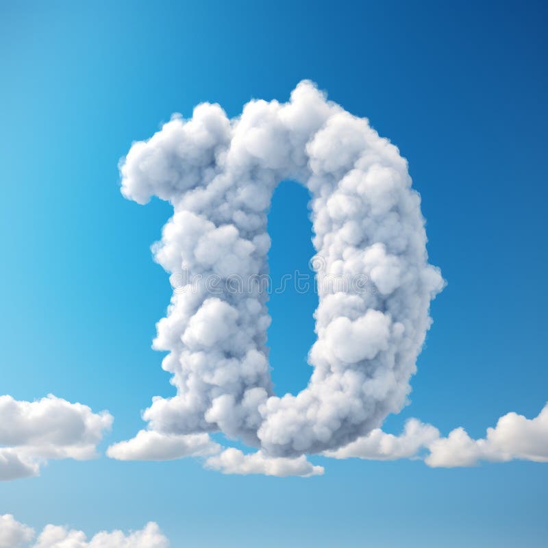 Hyperrealistic Rendering of Clouds Shaped As the Number Hundred Stock ...