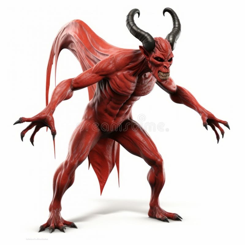 Highly Detailed 3d Jersey Devil Render on White Isolated Background ...