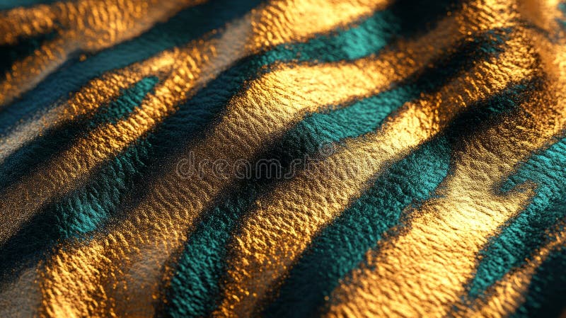 Emerald Green and Metallic Gold Tiger Stripes Seamless Texture Stock ...