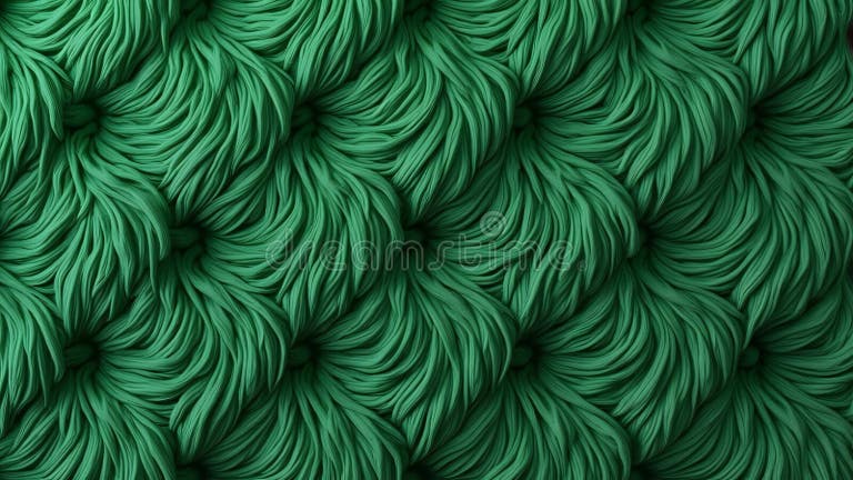 Hyperrealistic Seamless Pattern, Green Furry Texture, Symmetrical ...