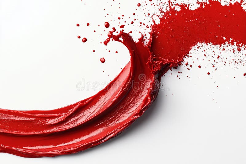 A Hyperrealistic Splash of Thick, Glossy Red Ketchup Mid-air Stock ...