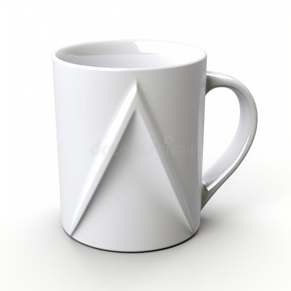 Hyperrealistic Triangle Design White Mug Stock Illustration ...