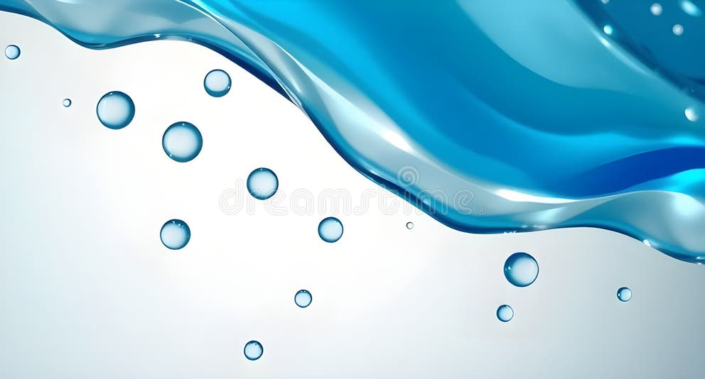 Hyperrealistic Wallpaper with Abstract Water Droplets and Reflective ...