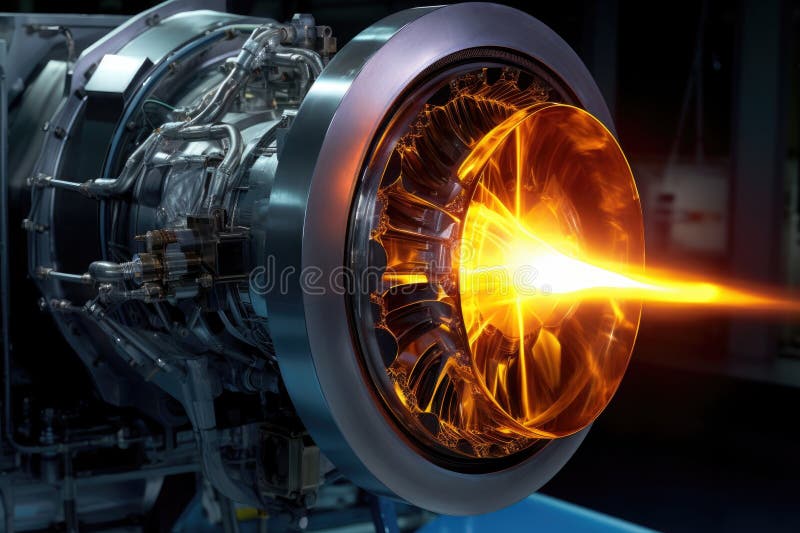 Hypersonic Jet Engine Close-up Stock Image - Image of generative ...