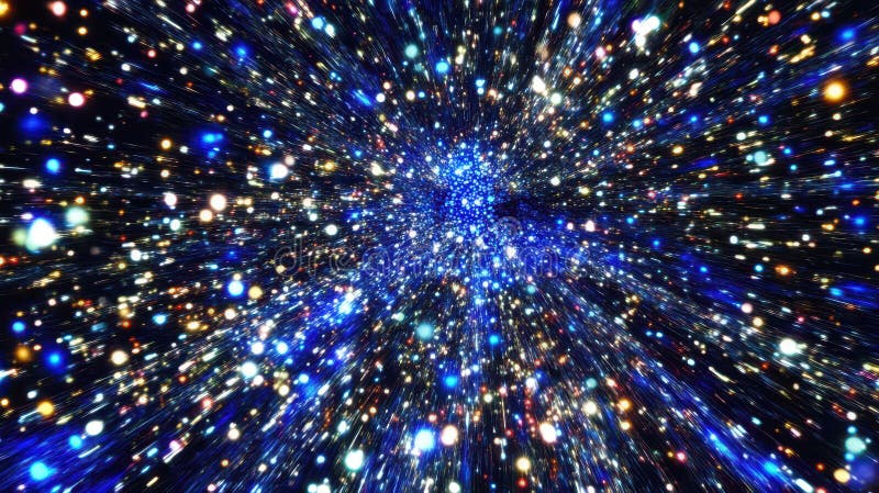 Hyperspace Journey a Cosmic Explosion of Stars Light and Speed Stock ...