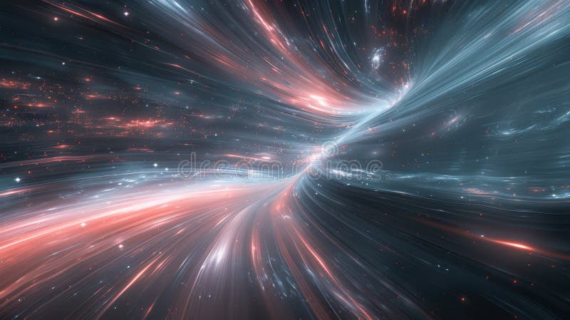 Hyperspace Journey through Star-Studded Cosmic Vortex Stock Photo ...