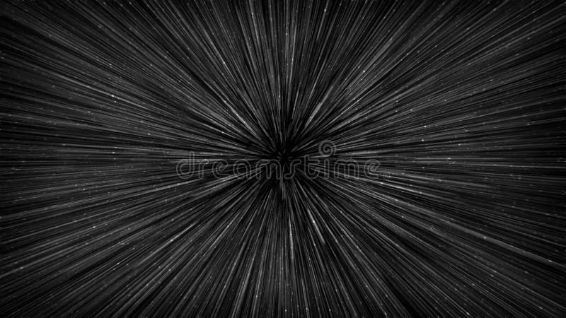 Hyperspace Speed Effect in Night Starry Sky. Bright Blue Galaxy, Square ...