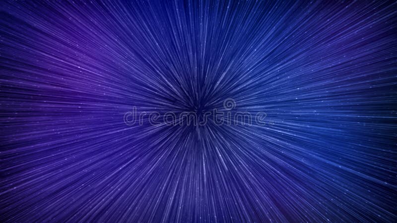 Hyperspace Speed Effect in Night Starry Sky. Bright Blue Galaxy ...