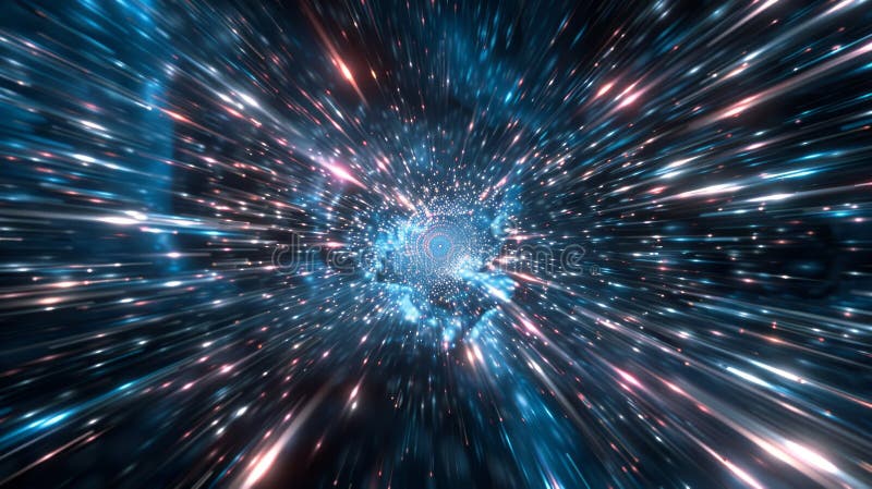 Hyperspace Transition into the Deep Unknown Space, Futuristic Journey ...