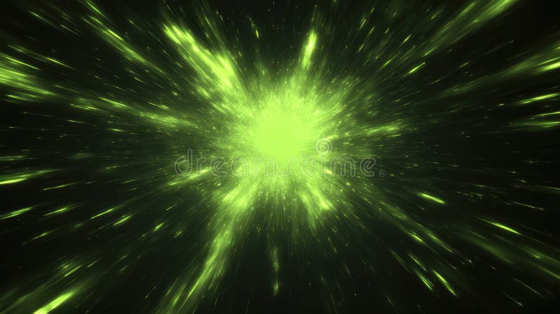 Hyperspace Travel Concept - Green Light Speed Particles Tunnel Stock ...