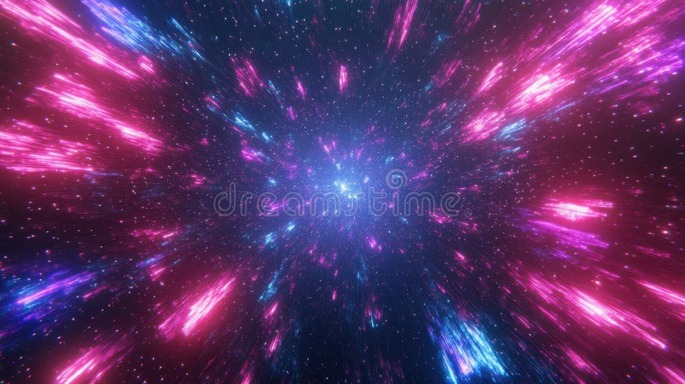 Hyperspace Travel Effect with Streaking Starlight Stock Image - Image ...