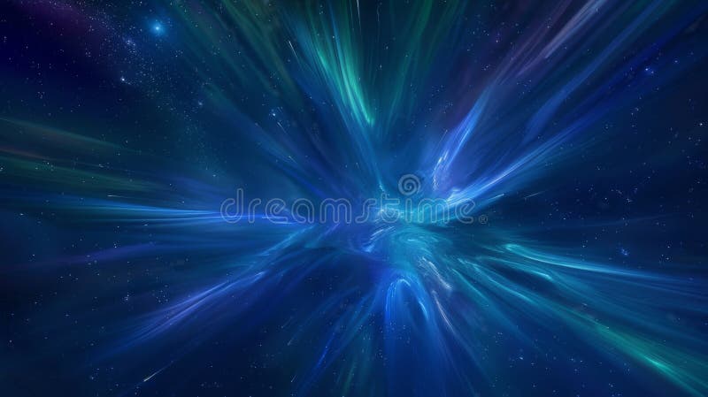 Hyperspace Travel Simulation through Star-studded Cosmic Fields Stock ...