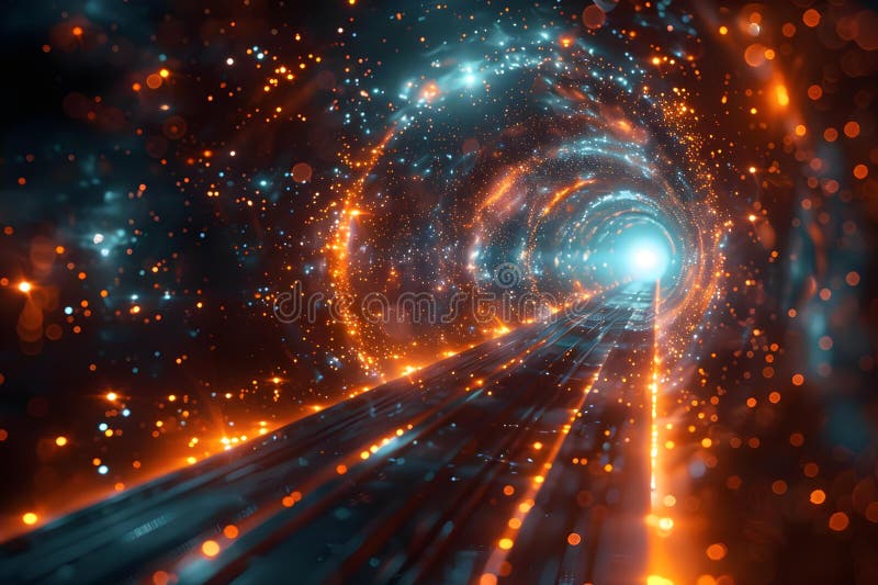 Concept Abstract Art, Light Installations, Optical Hyperspace Vortex a ...