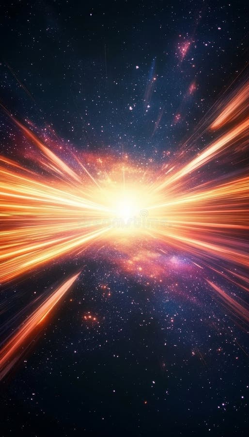 Hyperspace Warp Speed Background. Light Speed in Outer Space Stock ...