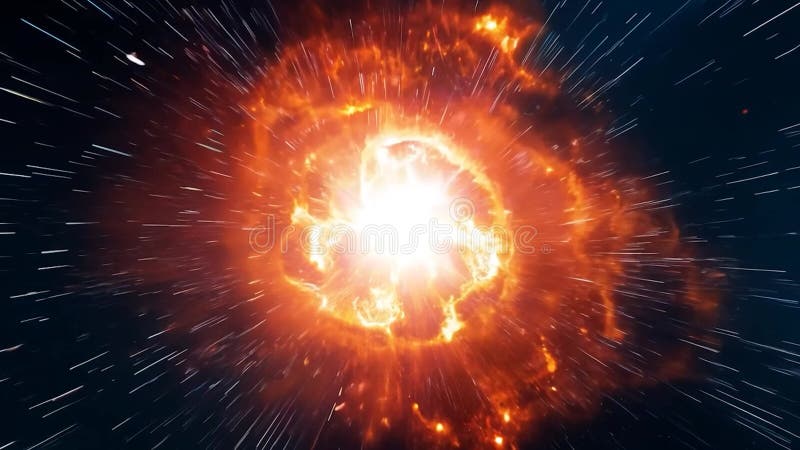 Hyperspeed Approach To Exploding Star in Space Stock Footage - Video of ...