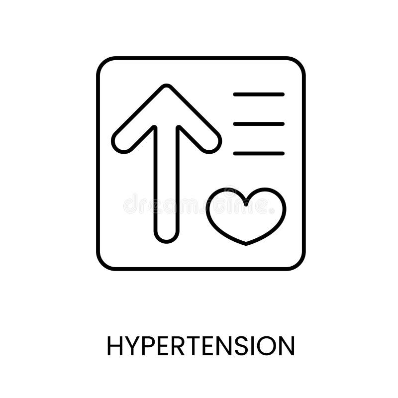 Hypertension Line Icon in Vector with Editable Stroke. Stock Vector ...