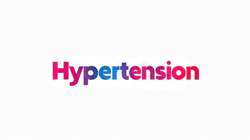 Hypertension Text Design in Vibrant Gradient Colors on White Background ...