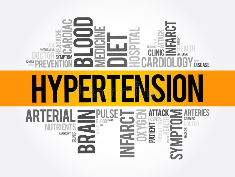 Hypertension Word Cloud Collage, Health Concept Background Stock ...