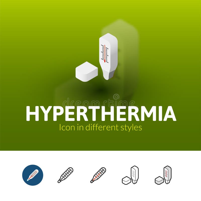 Hyperthermia Icon in Different Style Stock Vector - Illustration of ...