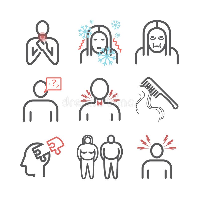 Hyperthyroidism Symptoms, Thyroid Gland Disease. Hyperthyreosis Signs ...