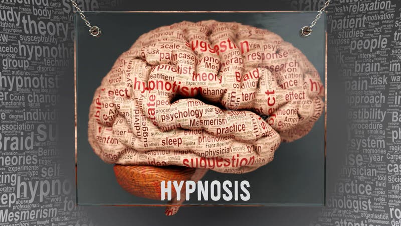 Hypnosis in human brain stock illustration. Illustration of mind ...